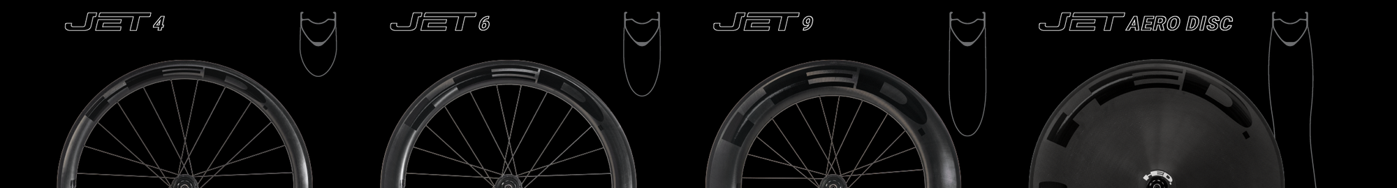 JET RC Black Wheels | Sleek Aero for Rim Brakes – HED Cycling Products