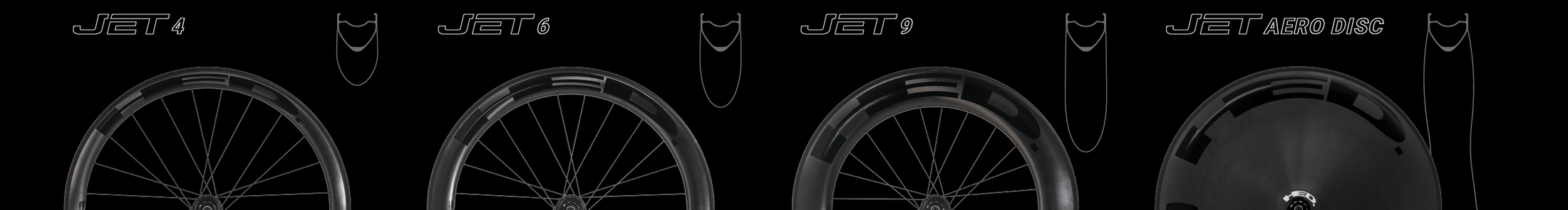 JET RC Black Wheels | Sleek Aero for Rim Brakes – HED Cycling Products